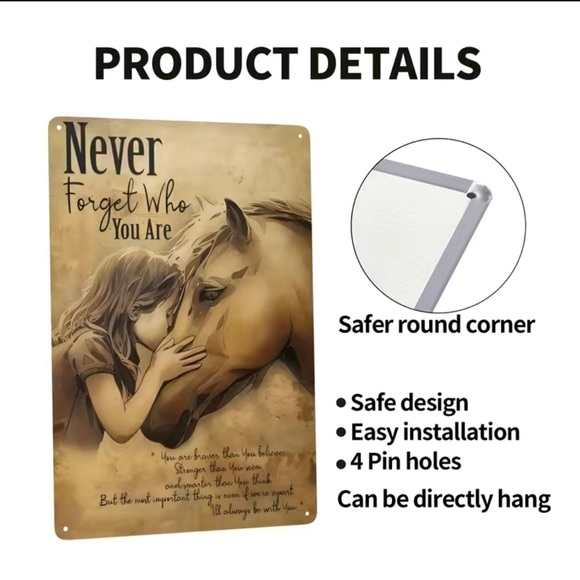 Wall Decor | Never Forget Who You Are Horse And Girl Sign | Poshmark
